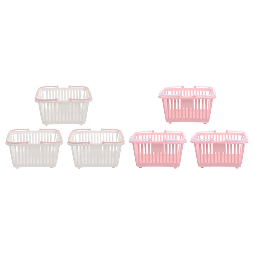 ifundom Plastic Storage Baskets 6pcs Assorted Colors Rectangular Design ...