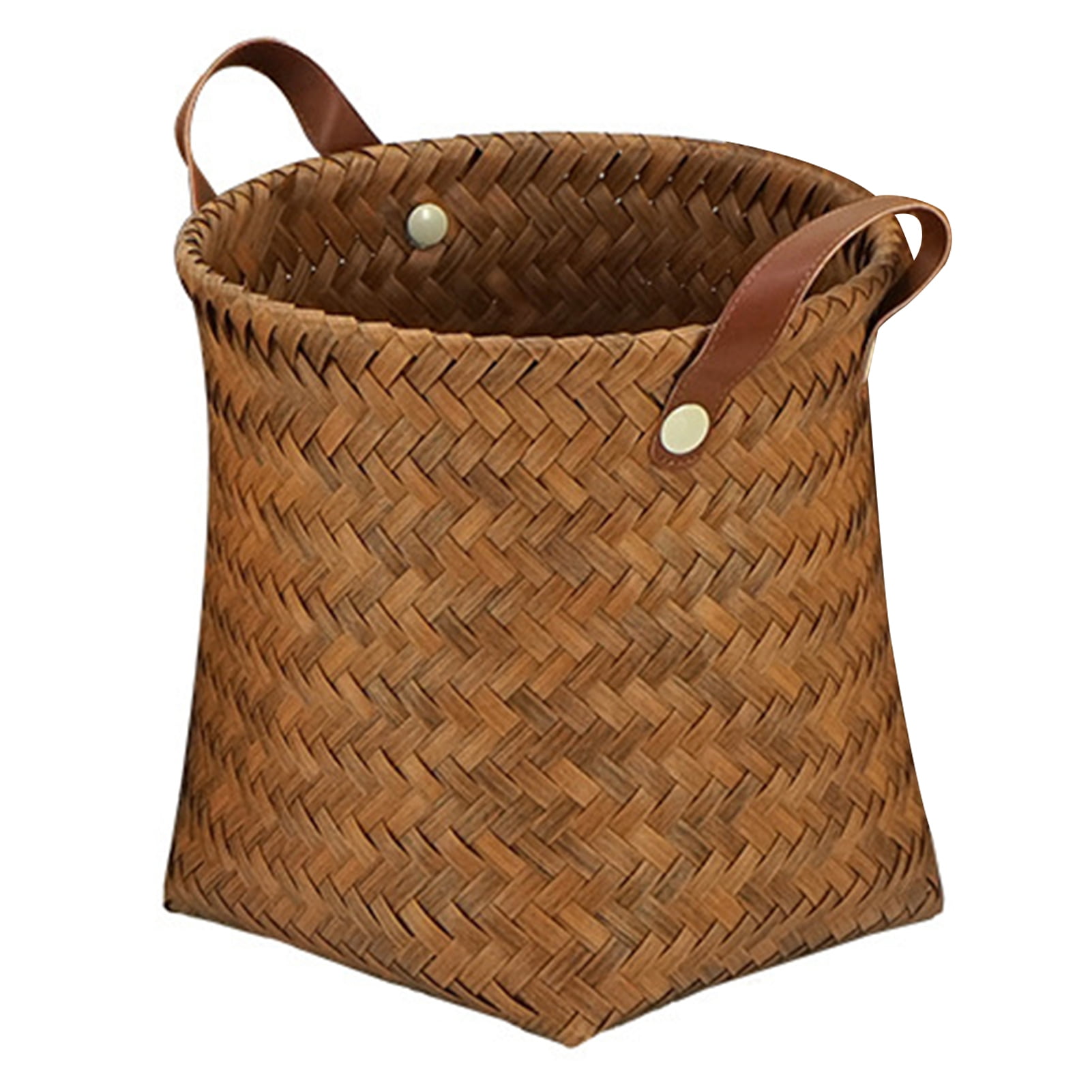 Storage Basket Imitation Rattan Braided Great Load Bearing Handles ...