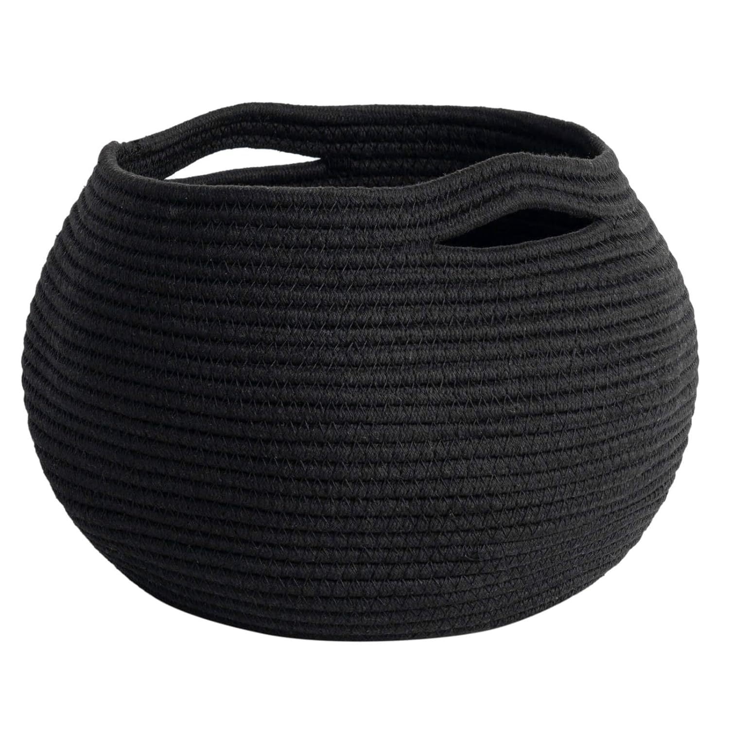 Storage Basket, Kvago Cute Round Woven Baskets with Handles, Small ...