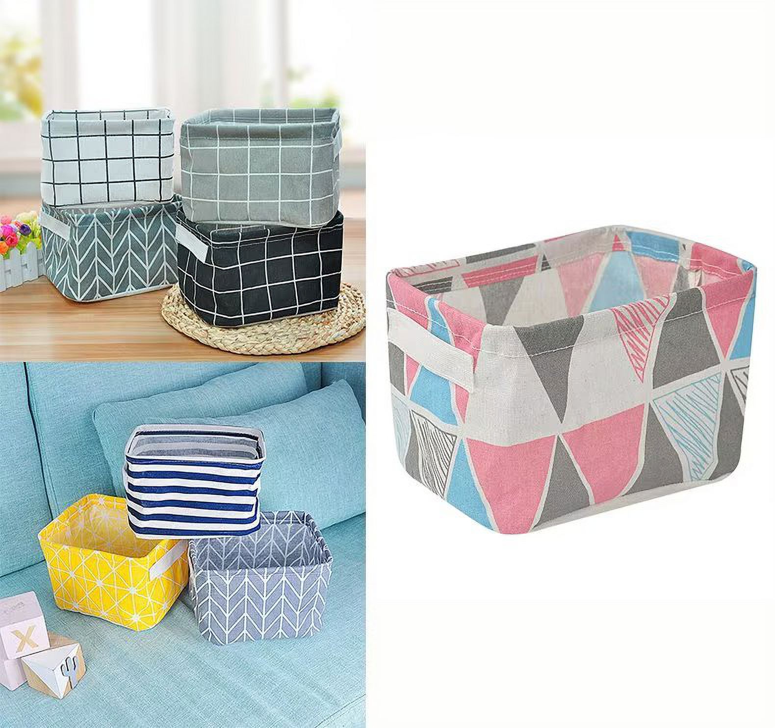 Storage Basket, Nursery Hamper Canvas Laundry Basket Foldable with ...