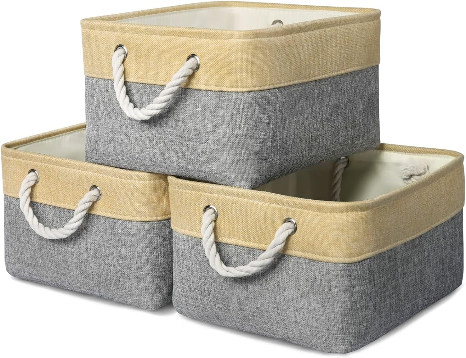 Storage Basket for Organizing - Small 6 Pack 11.8x7.8x5.2 inch Fabric ...