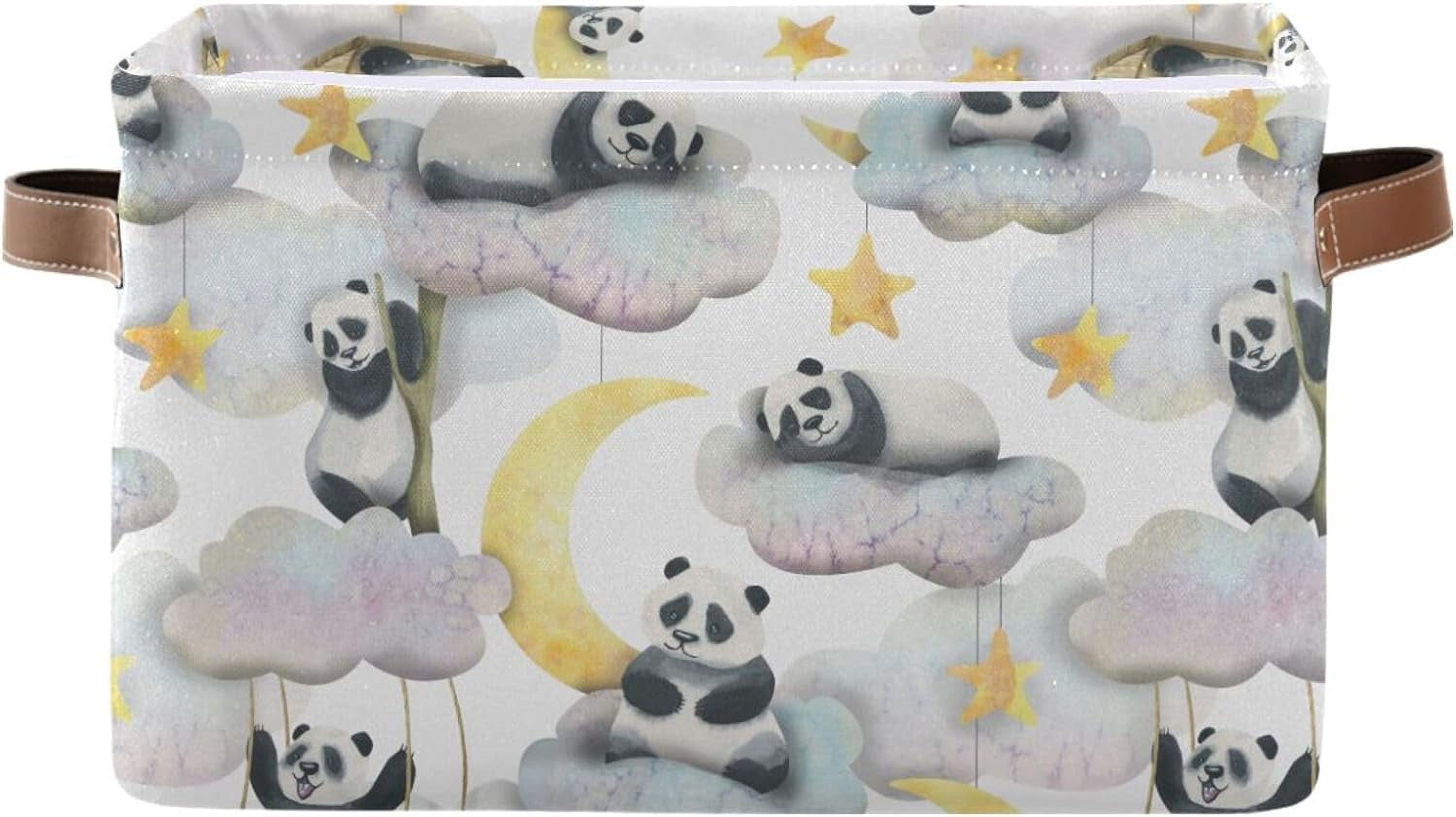Storage Basket Panda Moon Cloud Foldable Canvas Laundry Baskets Bin ...
