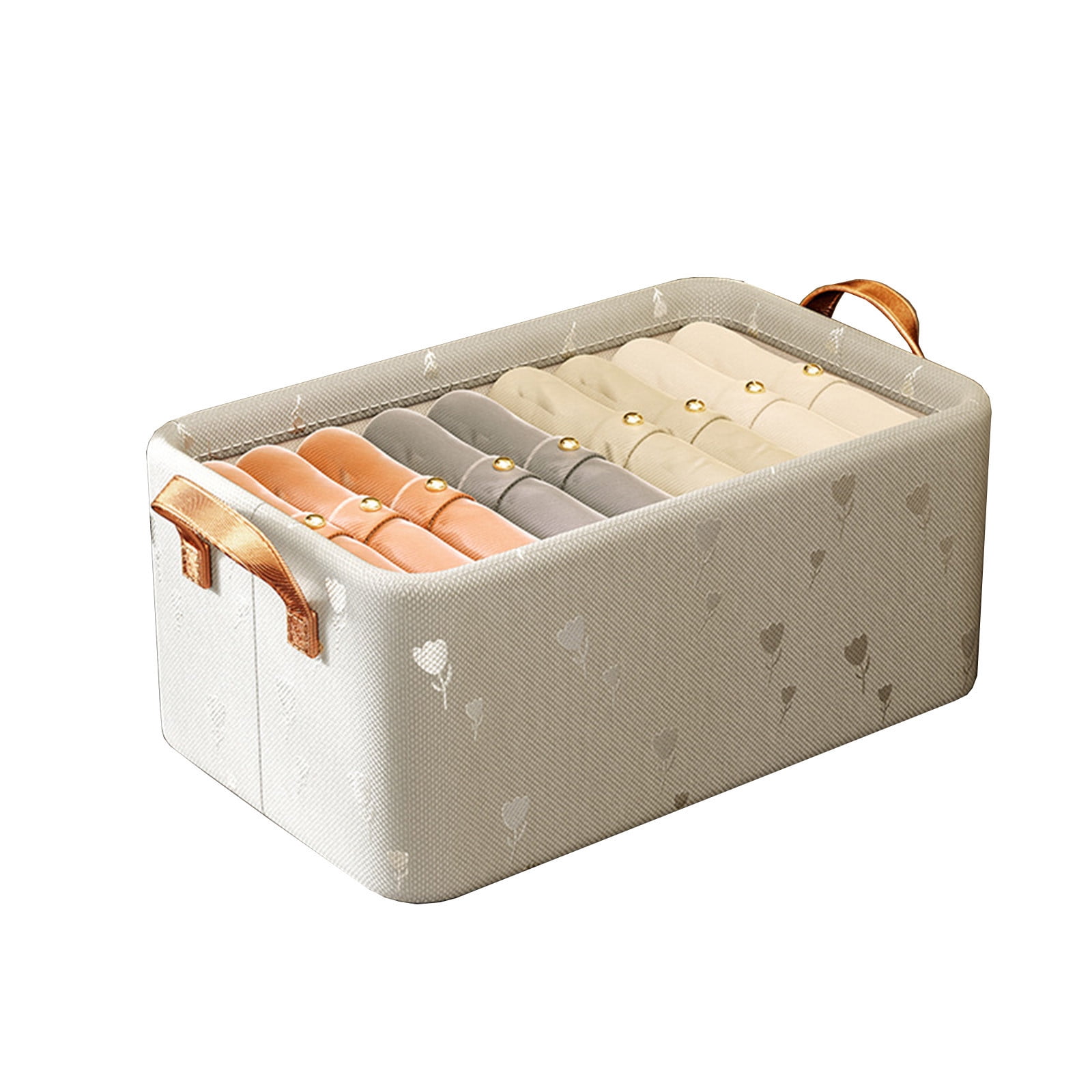 Storage Basket for Shelves, Small Fabric Collapsible Rectangular ...