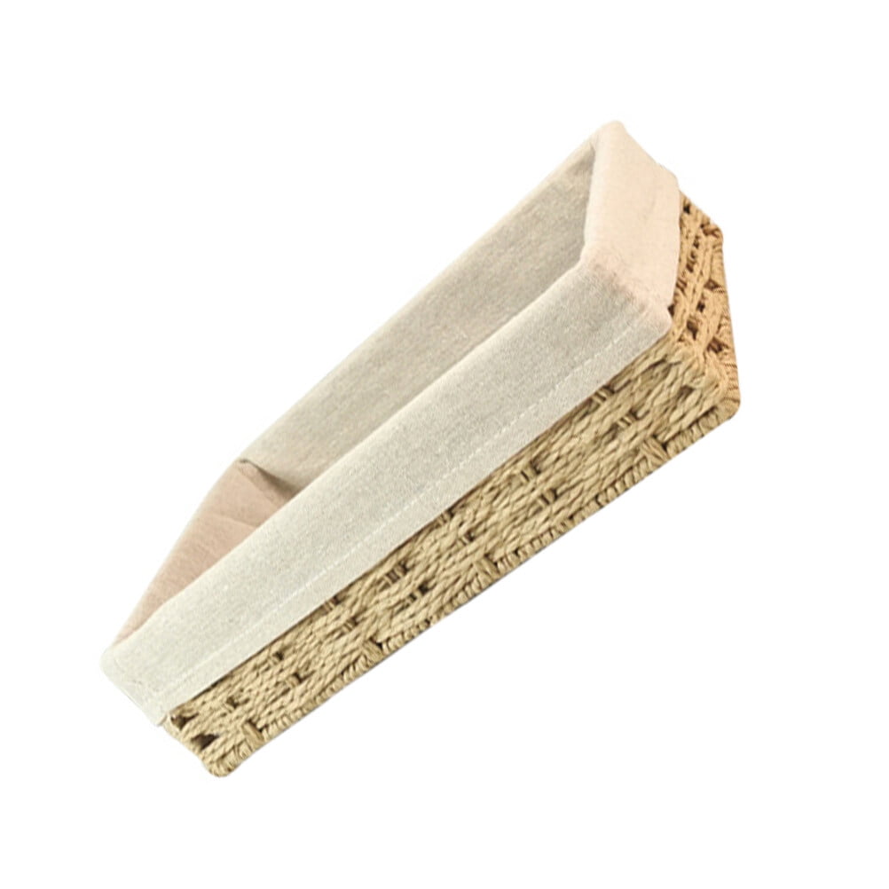 Paper Rope Woven Storage Basket for Sundries with Liner 1 Set Storage ...