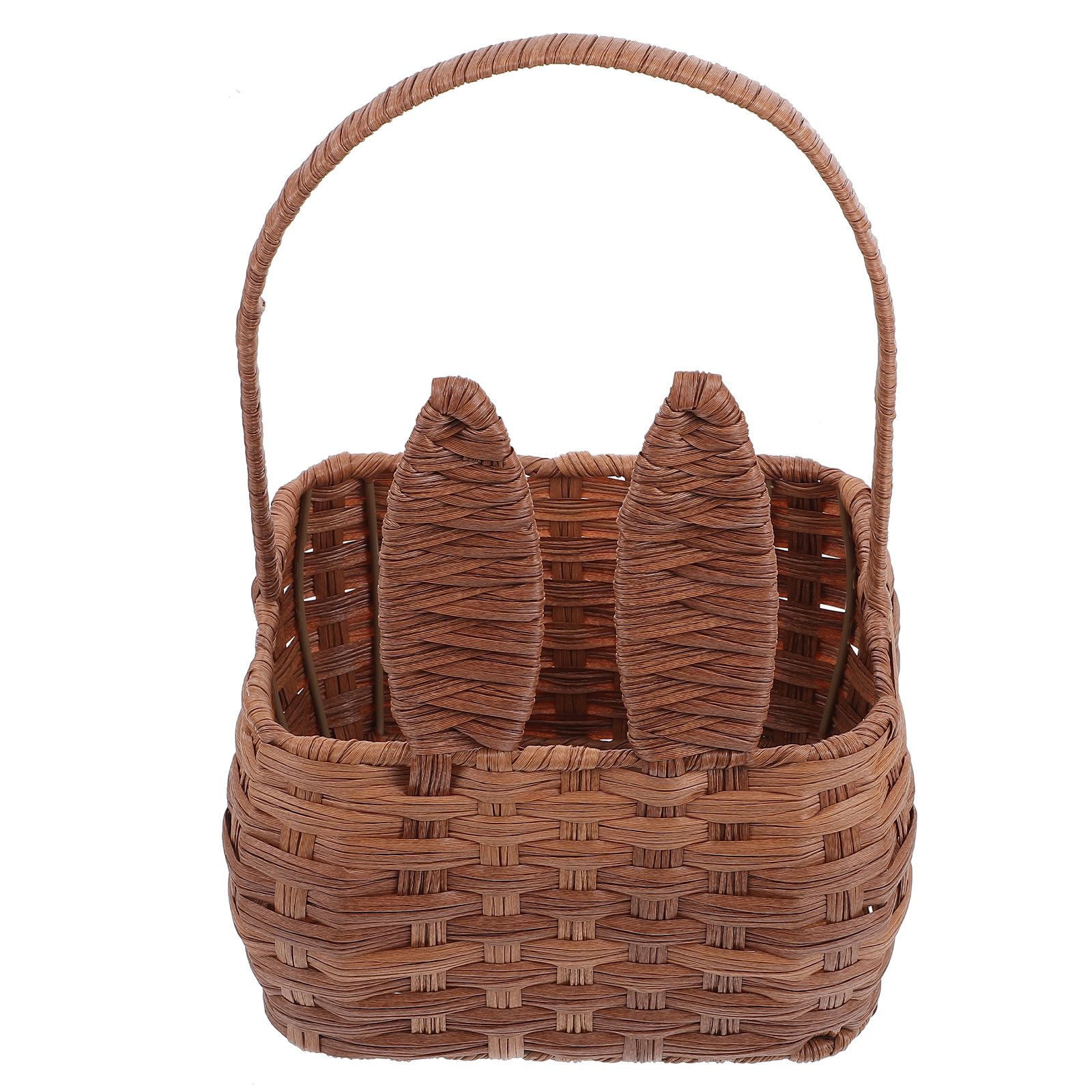 Storage Baskets Big Eared Rabbit Rattan Garden Outdoor Picnic - Walmart.com