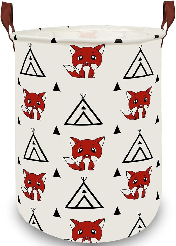 Storage Baskets,Canvas Fabric Laundry Hamper-Collapsible Storage Bin ...