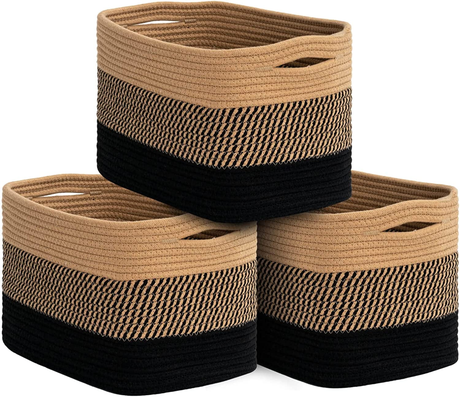 Storage Baskets for Organizing Woven Rope Basket for Book, Towels, Toy ...