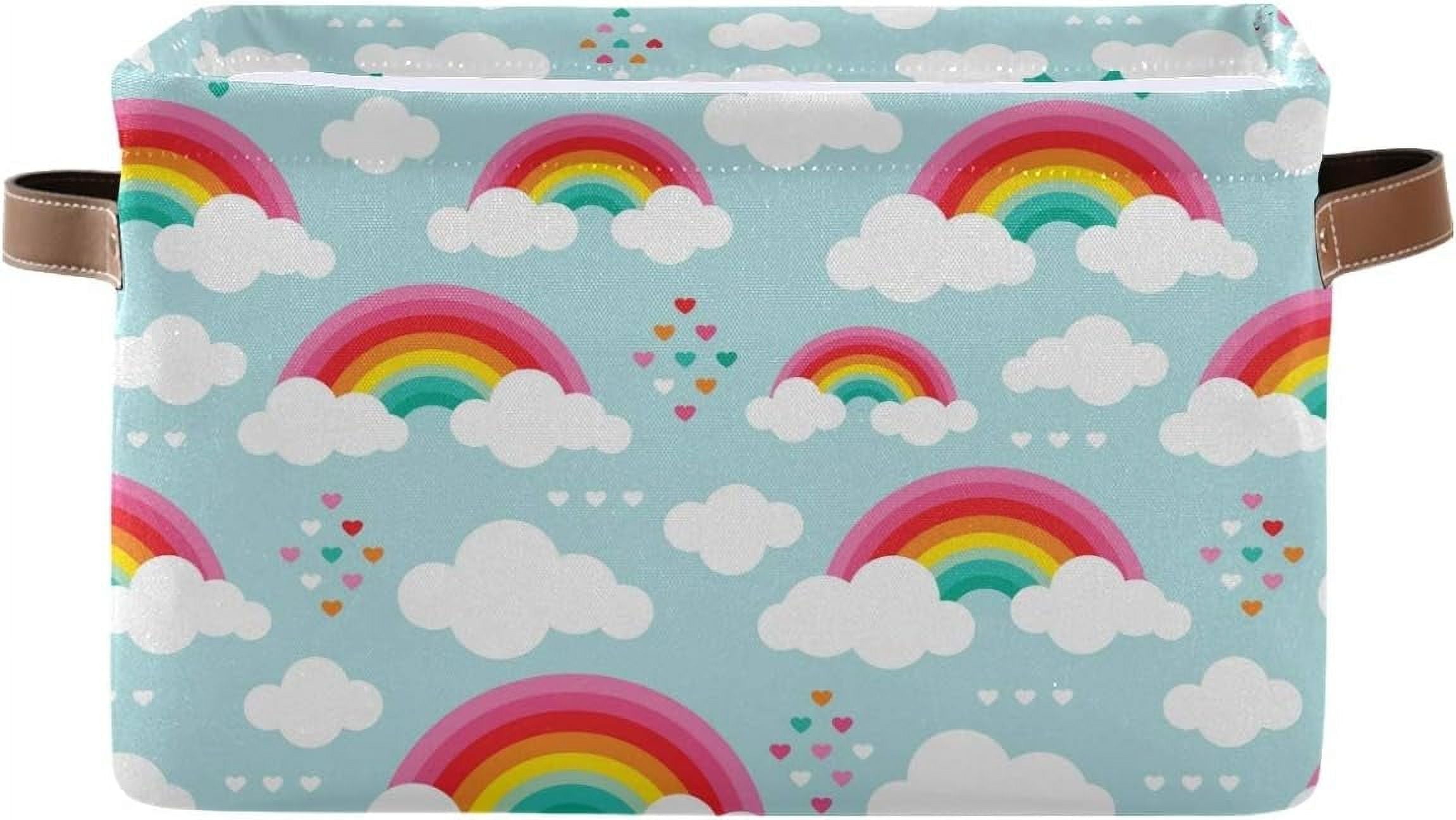 Storage Baskets Rainbow Sky Storage Bins Foldableative Baskets Storage ...