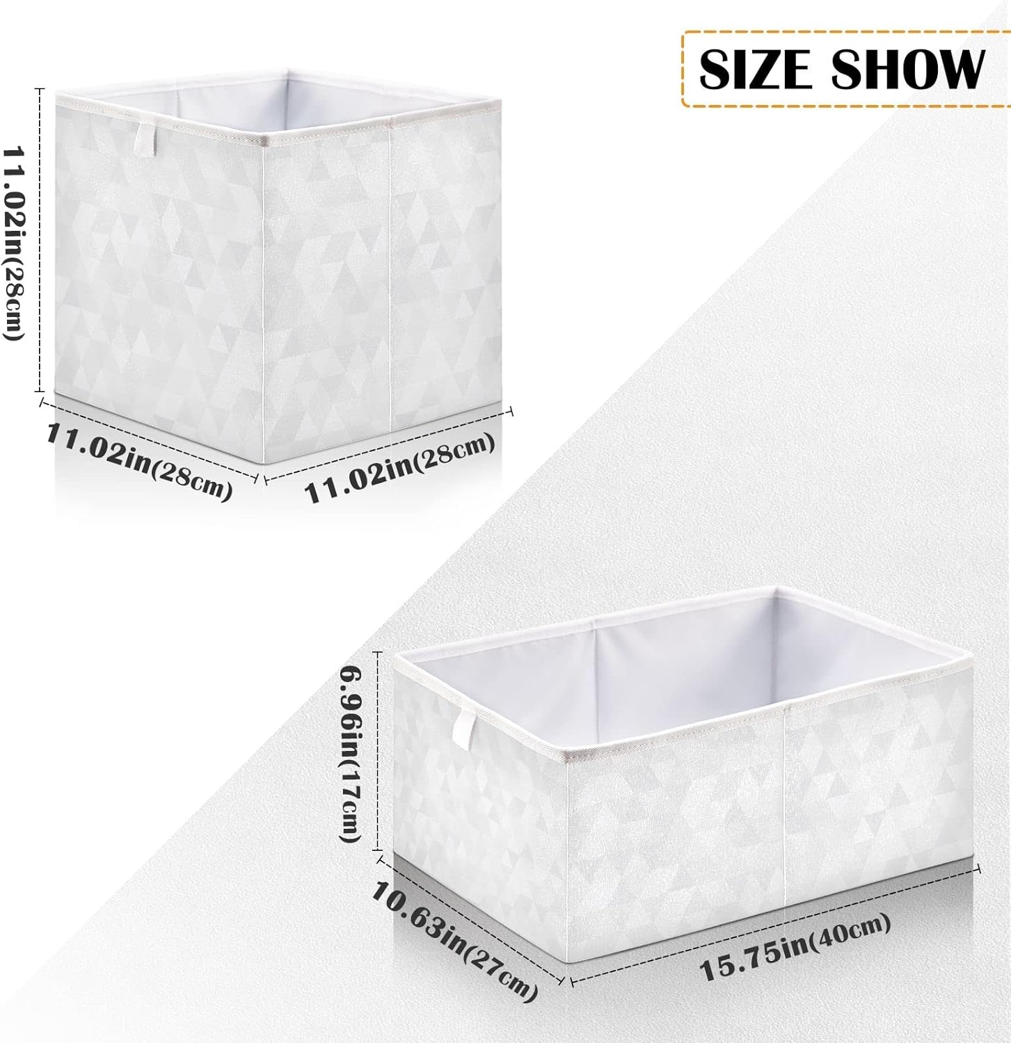 Storage Baskets Retro Pattern Geometric, Large Rectangle Collapsible ...