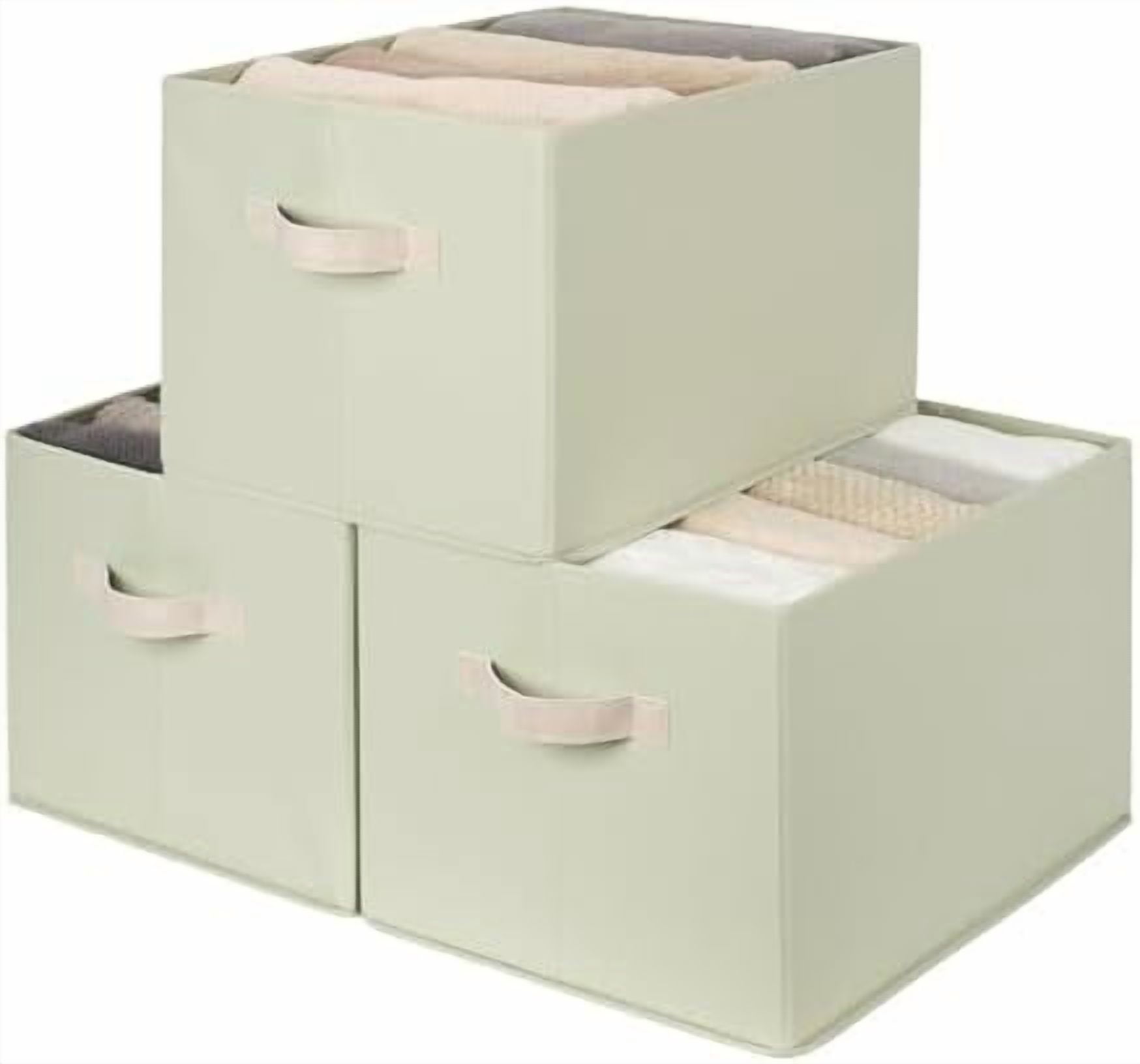 Storage Baskets for Shelves, Foldable Fabric Closet Storage Bins with ...