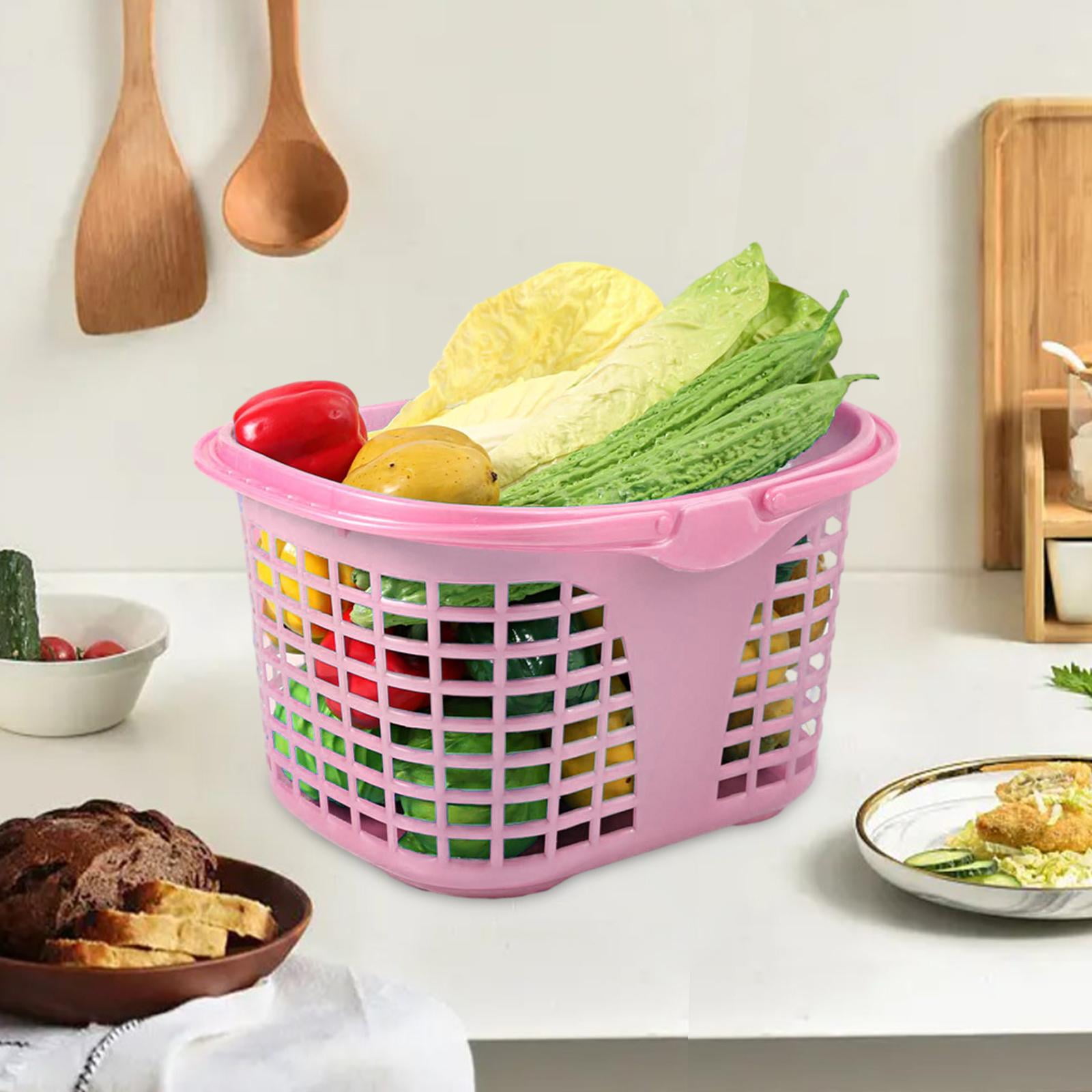 Storage Baskets with Handle Shopping Basket Toys Multipurpose Food ...