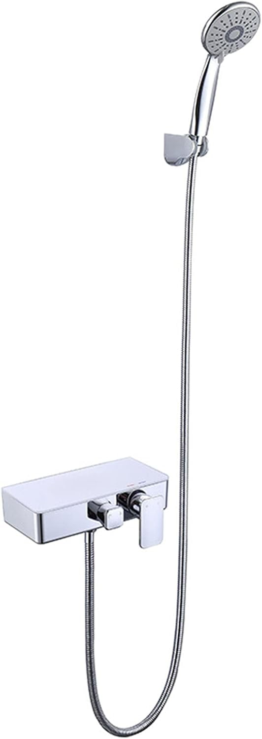 Storage Bathtub Faucet Shower Set, Wall Mount Tub Faucet with Handheld ...