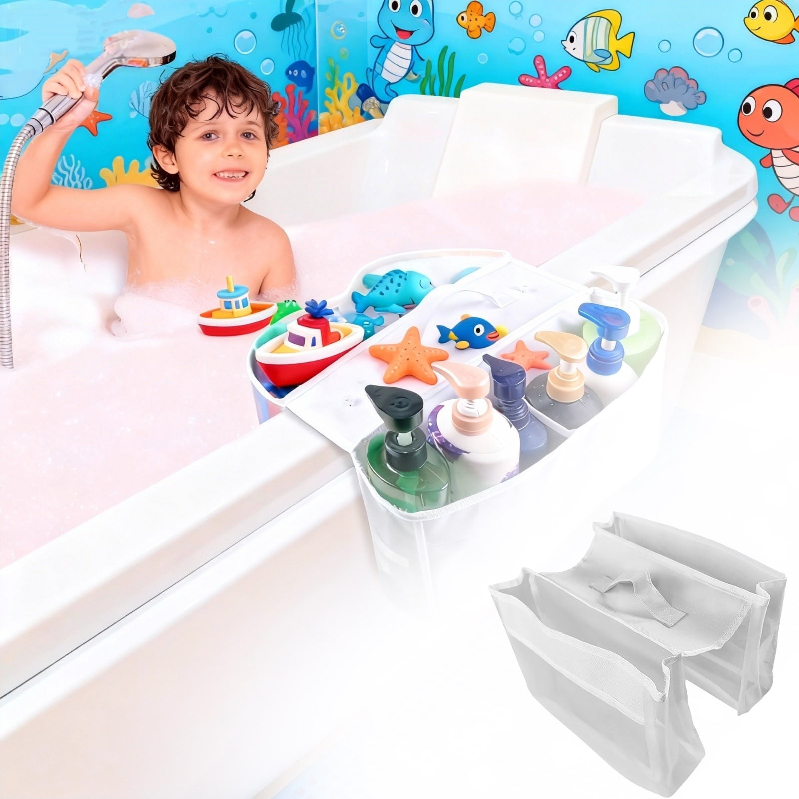 Storage Bathtub Storage Hanging Organizer Mesh .Storage and Sorting ...