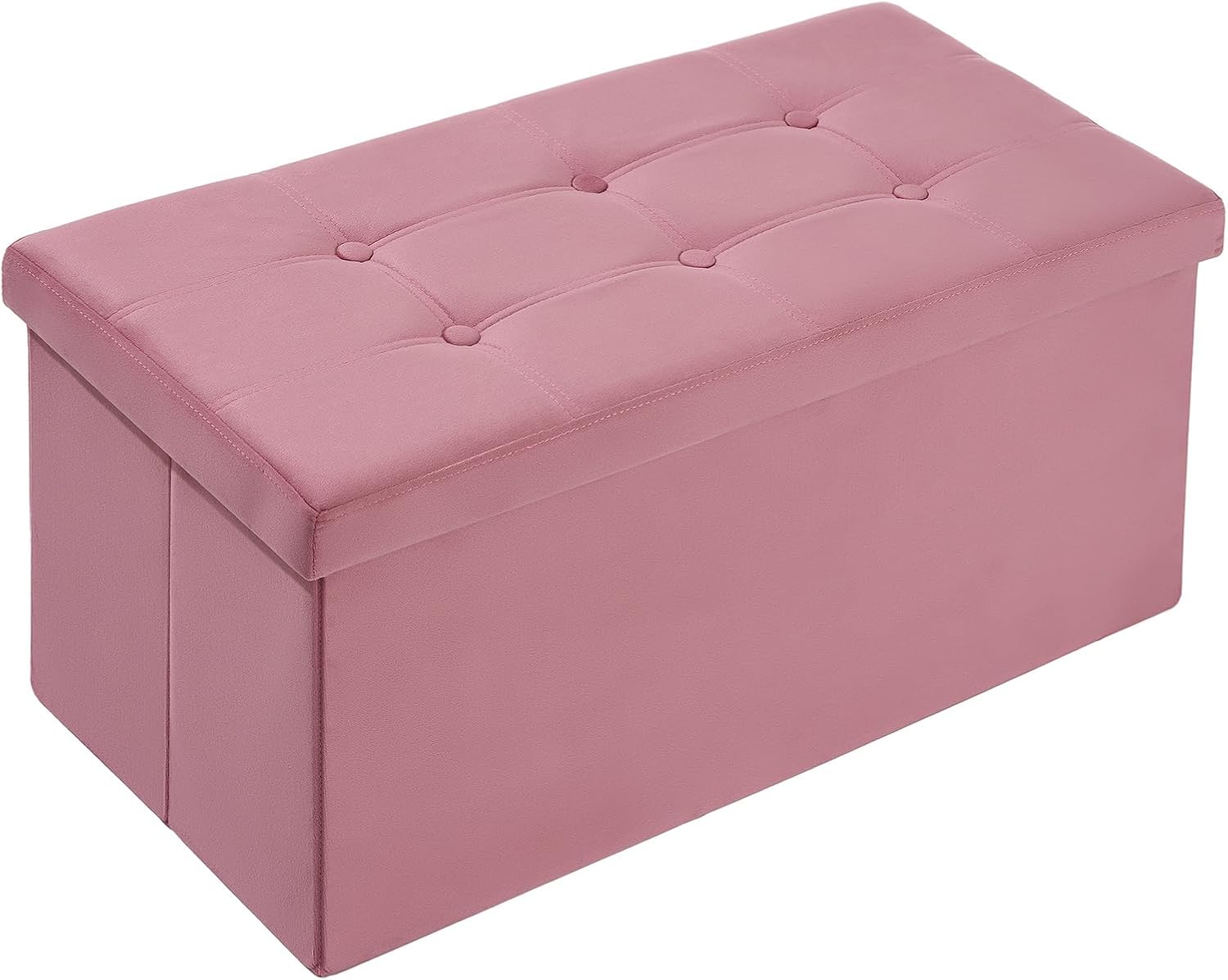 Storage Bench 30 Inches Foldable Foot Rest Storage Chest Velvet Storage ...