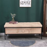 46" W Modern Ottoman Bench Set, Upholstered Nesting Bench Including ...