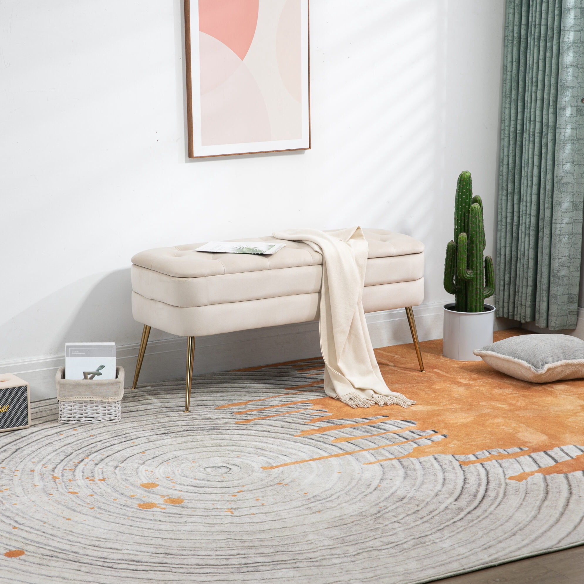 Storage Bench,Bedroom End of Bed Bench with Large Storage Space ...