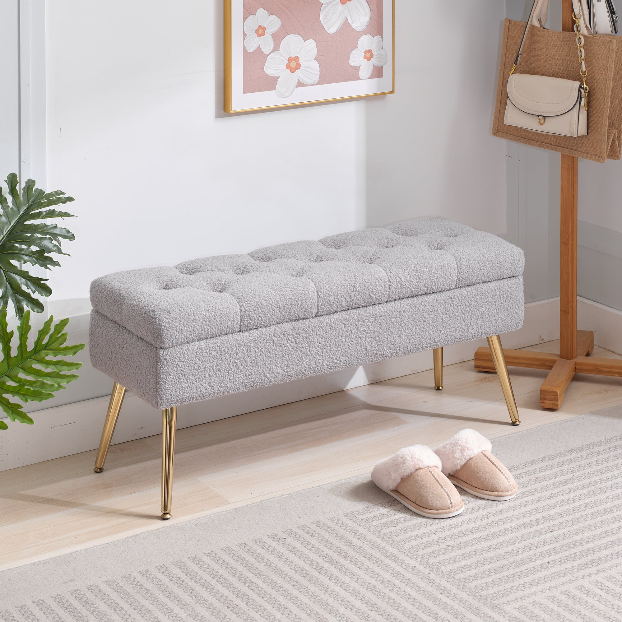 Storage Bench-Entryway Bench,Ottoman for Bedroom End of Bed,Modern ...