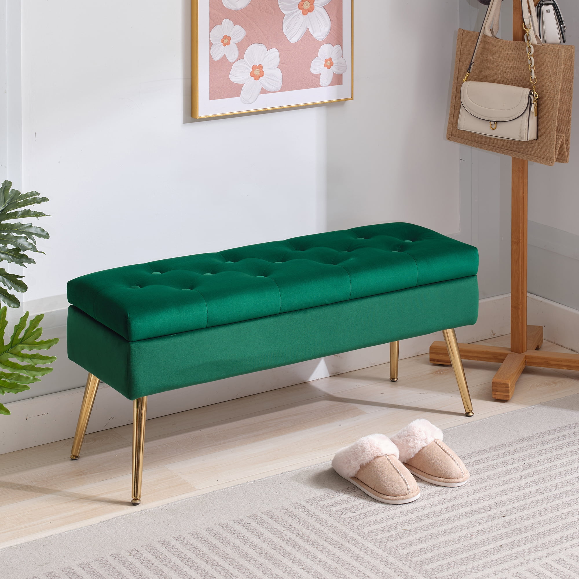 Storage Bench-Entryway Bench,Ottoman for Bedroom End of Bed,Modern ...