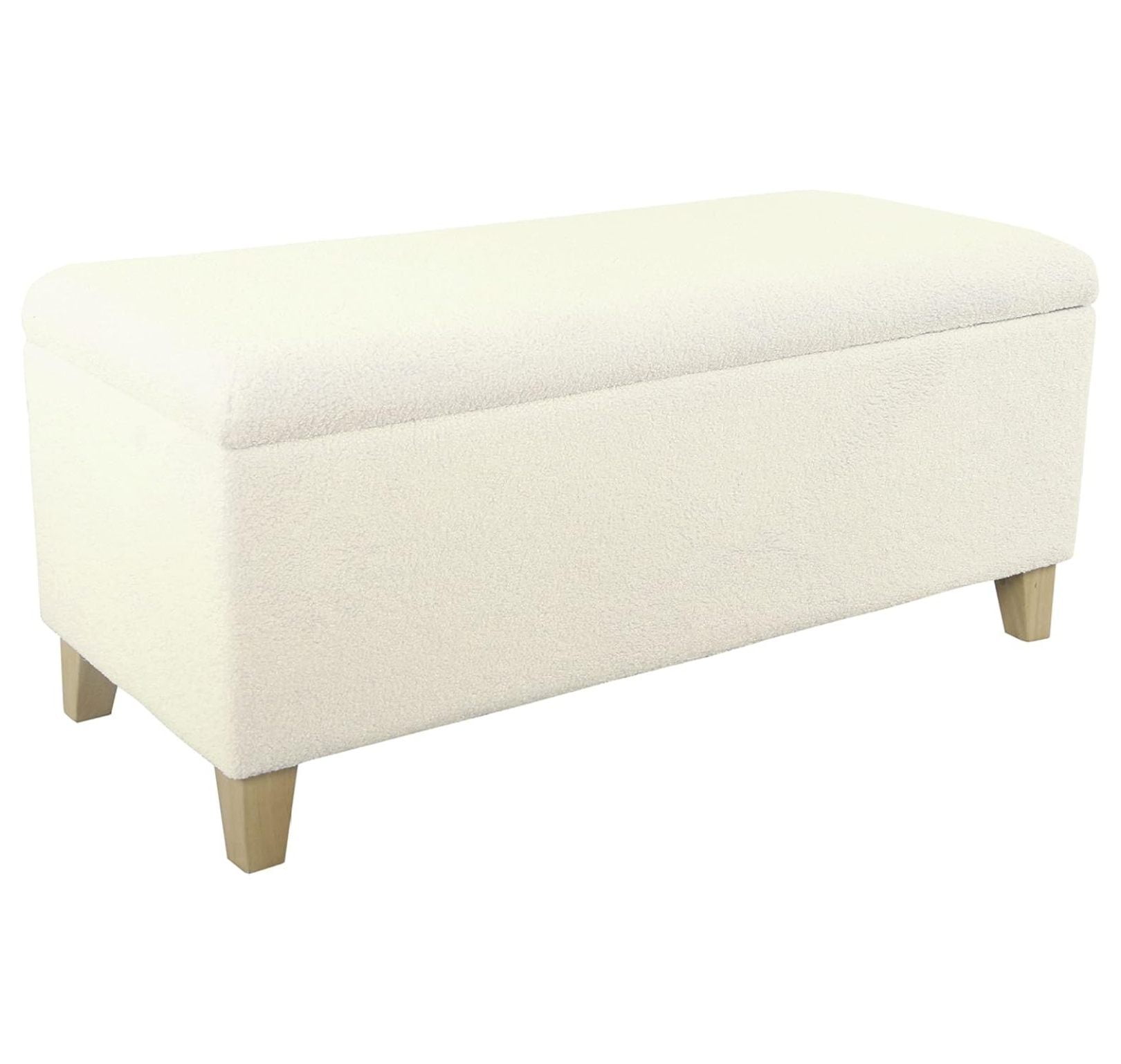 Storage Bench, Pearl Cream, Rectangle - Walmart.com
