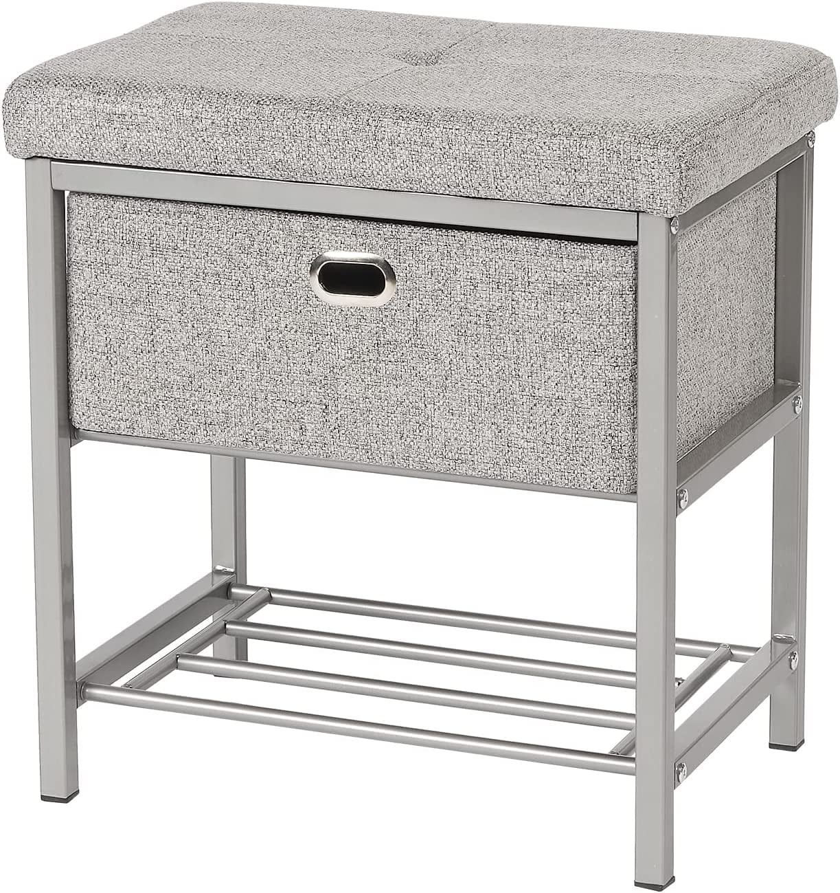 Storage Bench Seat with Drawer - Single Seat Entryway Bench with Shoe ...