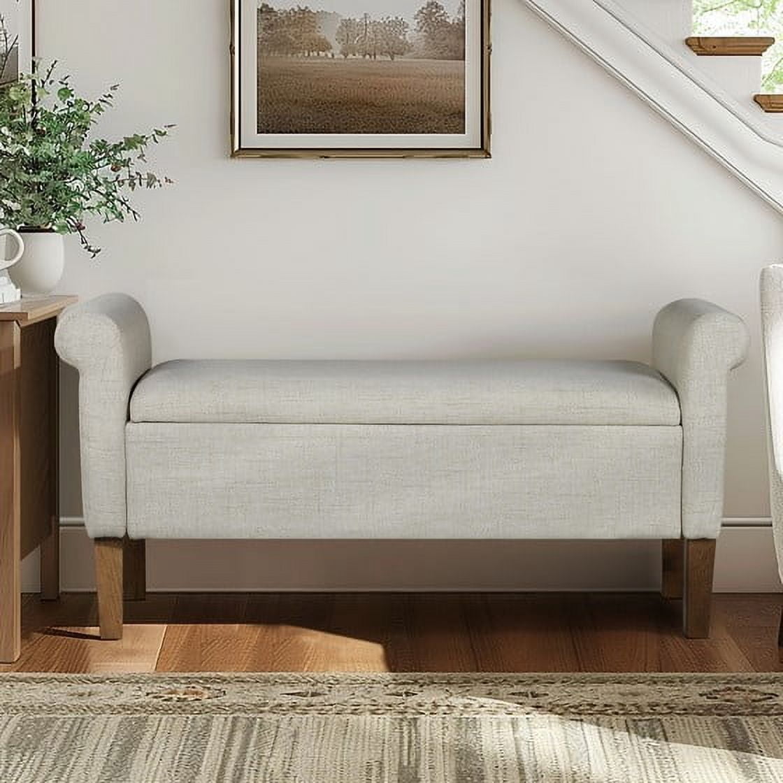 Storage Benches, Upholstered Storage Bench Natural See below, Living ...