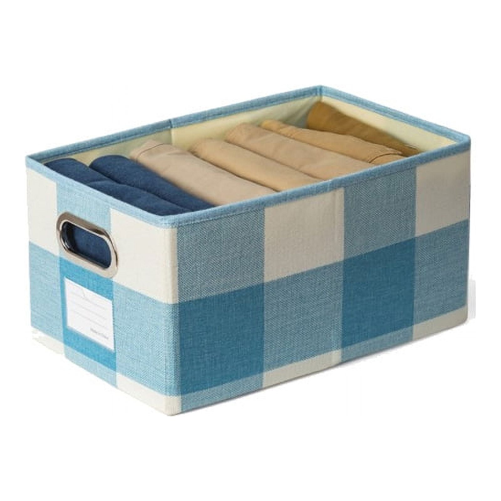 Storage Bin Cotton Linen Fabric Basket Box Washable Foldable Decorative ...