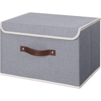 Ornavo Home Foldable Collapsible Storage Box Bins Linen Fabric Shelf ...