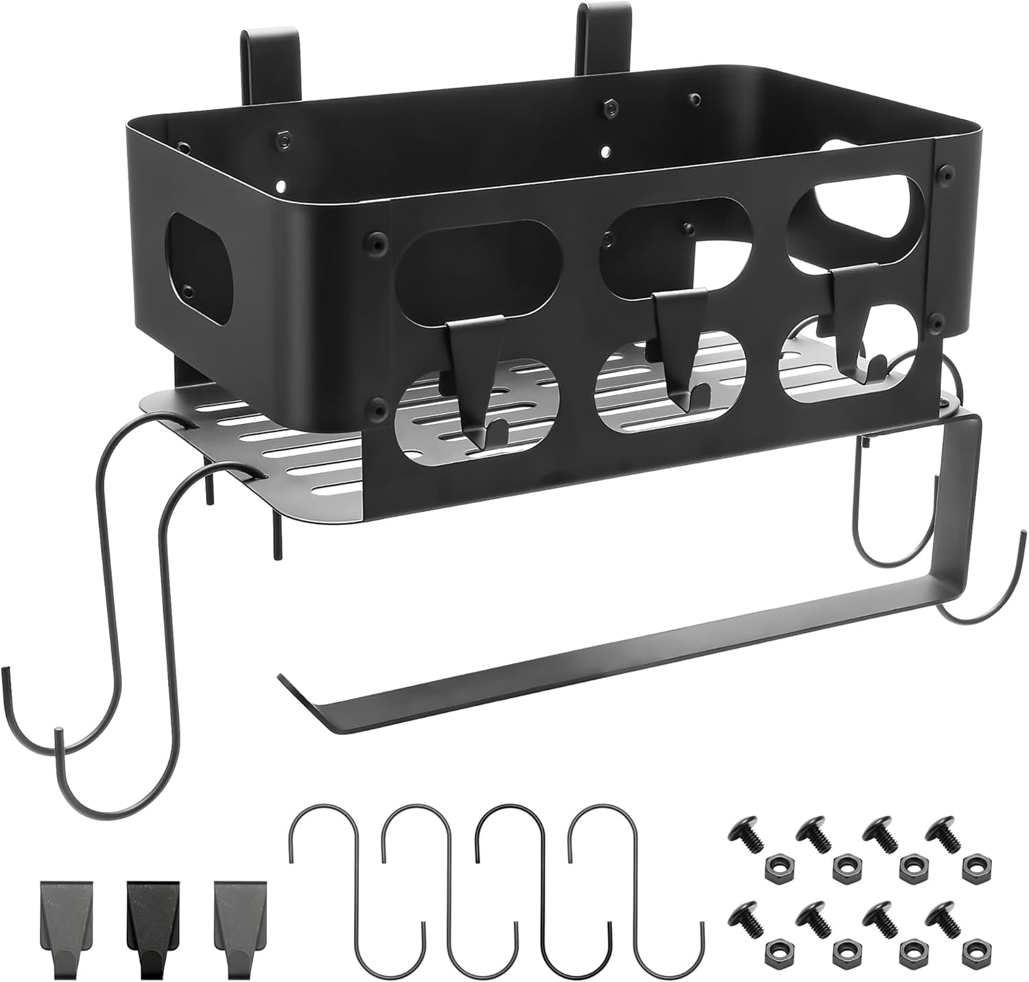 Storage Bin for Traeger Grills,Pellet Storage Bin with 4 S Shape Hooks ...