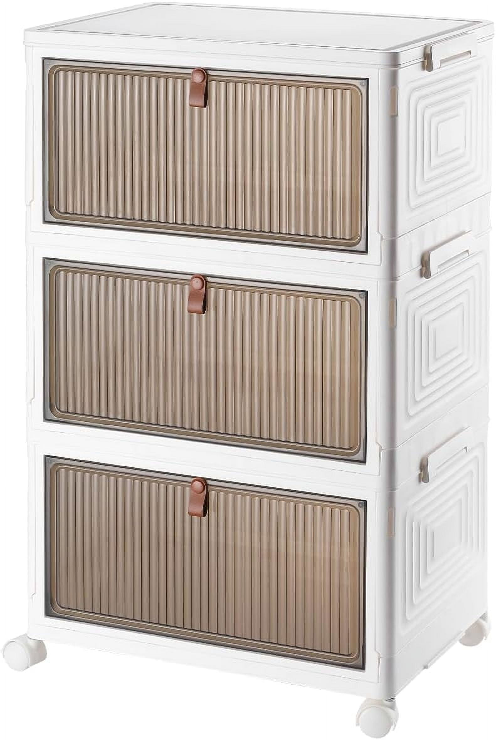 Storage Bin with Lid Collapsible Plastic Storage Bins With Wheels ...