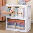 Storage Bins, 2 layer Stackable Storage Containers, Clear Storage Bins ...