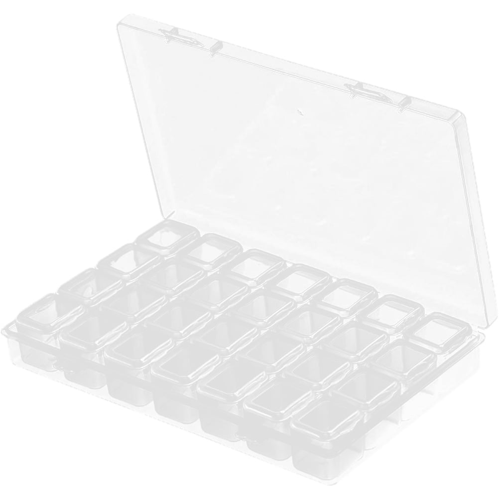 Storage Bins 28-grid Plastic Transparent Box (translucent Color ...
