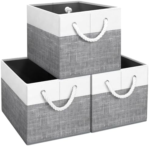 Storage Bins [3-Pack], Foldable Storage Baskets for Organizing Toys ...