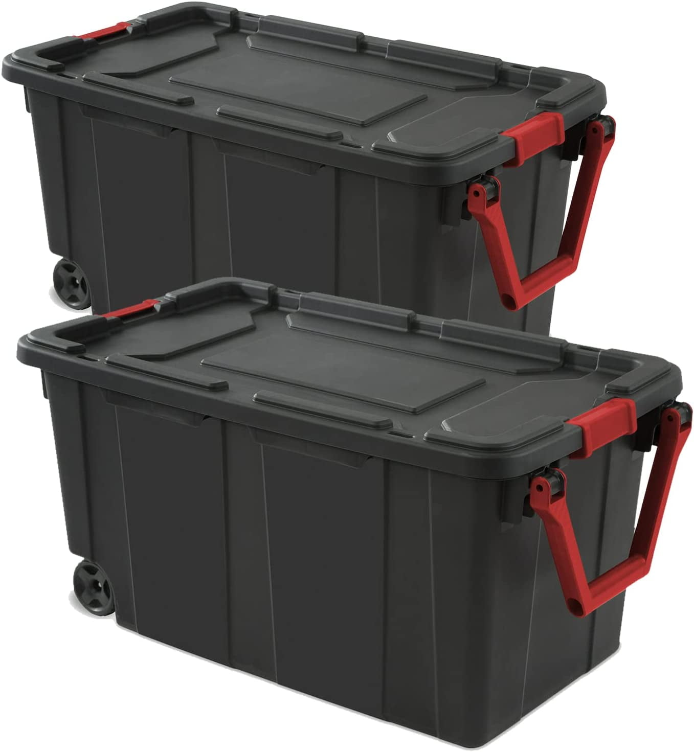 Storage Bins 40 Gallon Heavy-Duty Plastic Storage Bins, 2 Pack ...