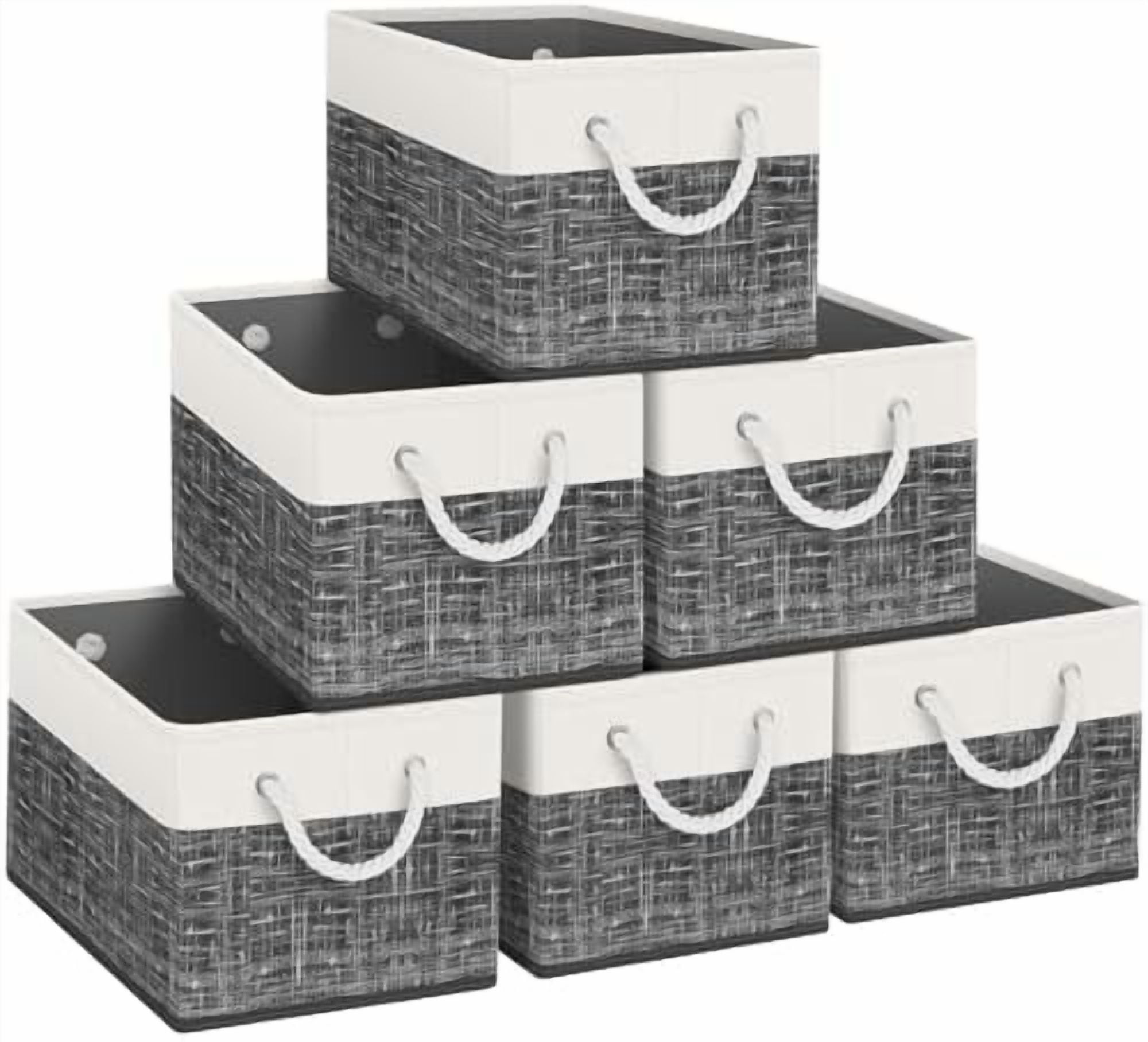 Storage Bins [6-Pack], Foldable Storage Baskets for Organizing Toys ...