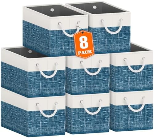 Storage Bins [8-Pack], Foldable Storage Baskets for Organizing Toys ...