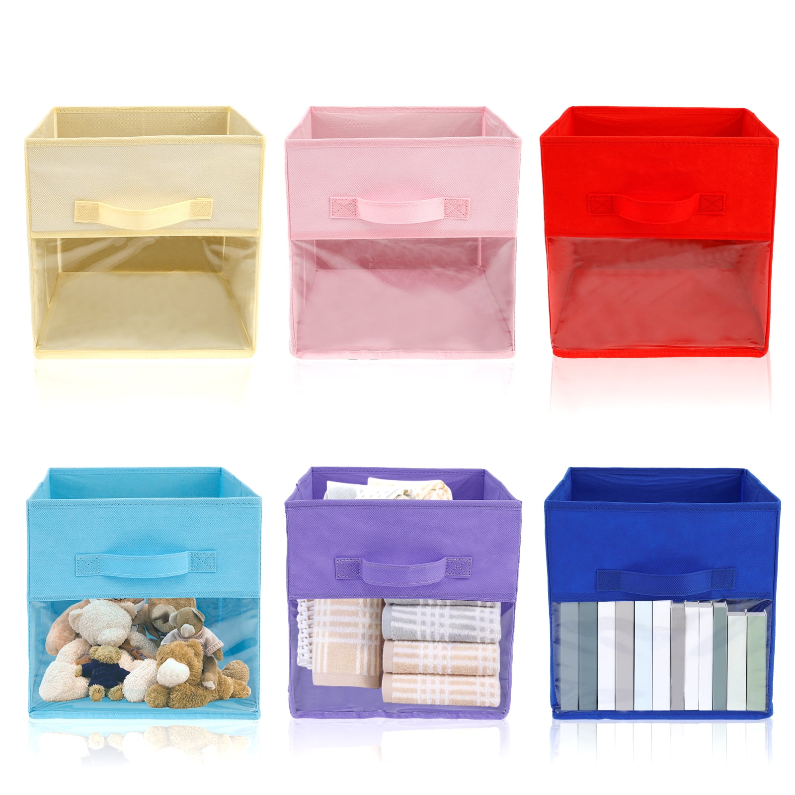 Storage Bins Colorful Closet Basket Sturdy Storage Cube Organizer Bins ...