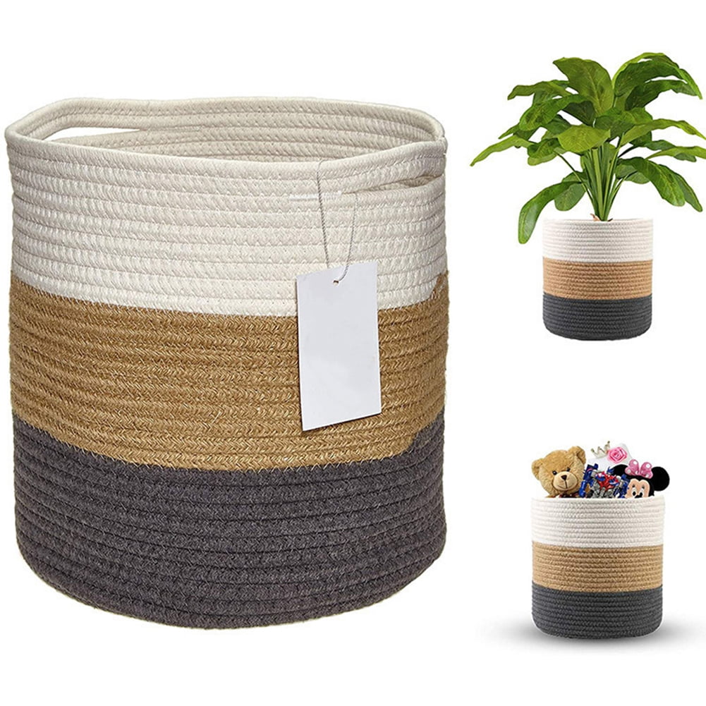 Storage Bins, Cotton Rope Baskets, Cube Storage Organizer Bins ...