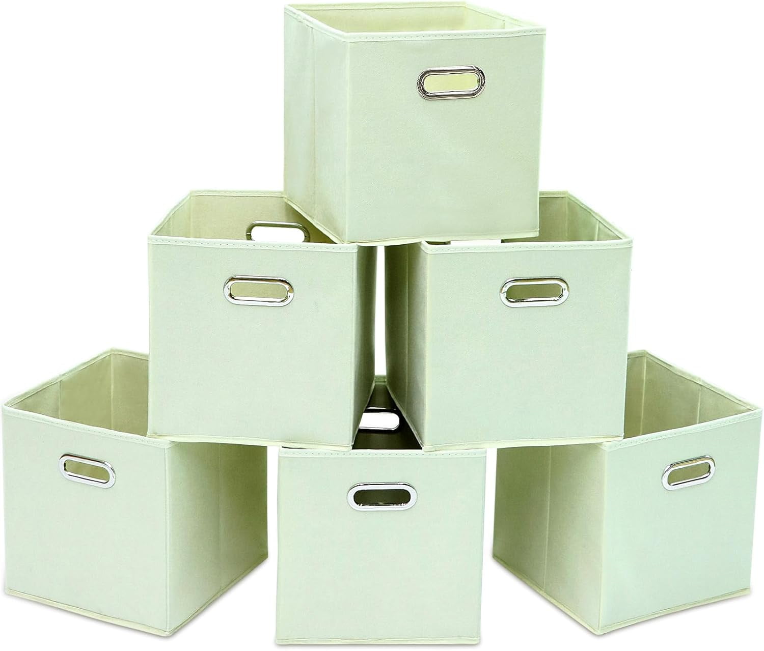 Storage Bins Cubes Baskets Containers-(11X11X11) with Dual Handles Cube ...