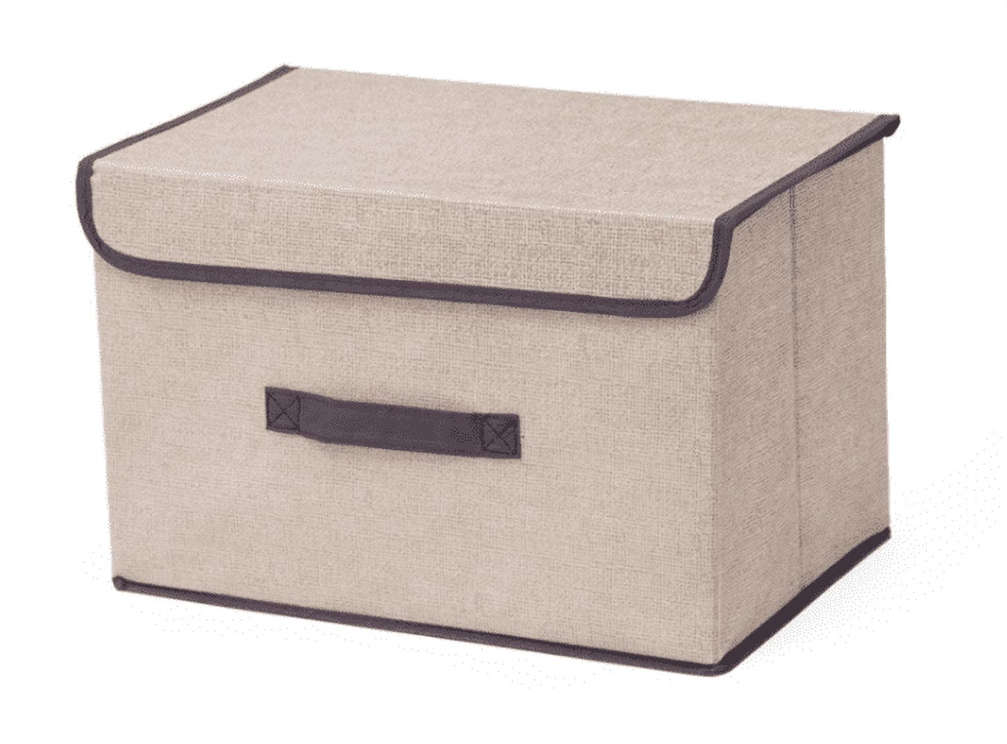 Storage Bins, Foldable Storage Box Cube with Lids and Handles Fabric ...
