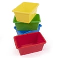 Storage Bins For Set Of 4 Primary Colors Small - Sturdy Colorful ...