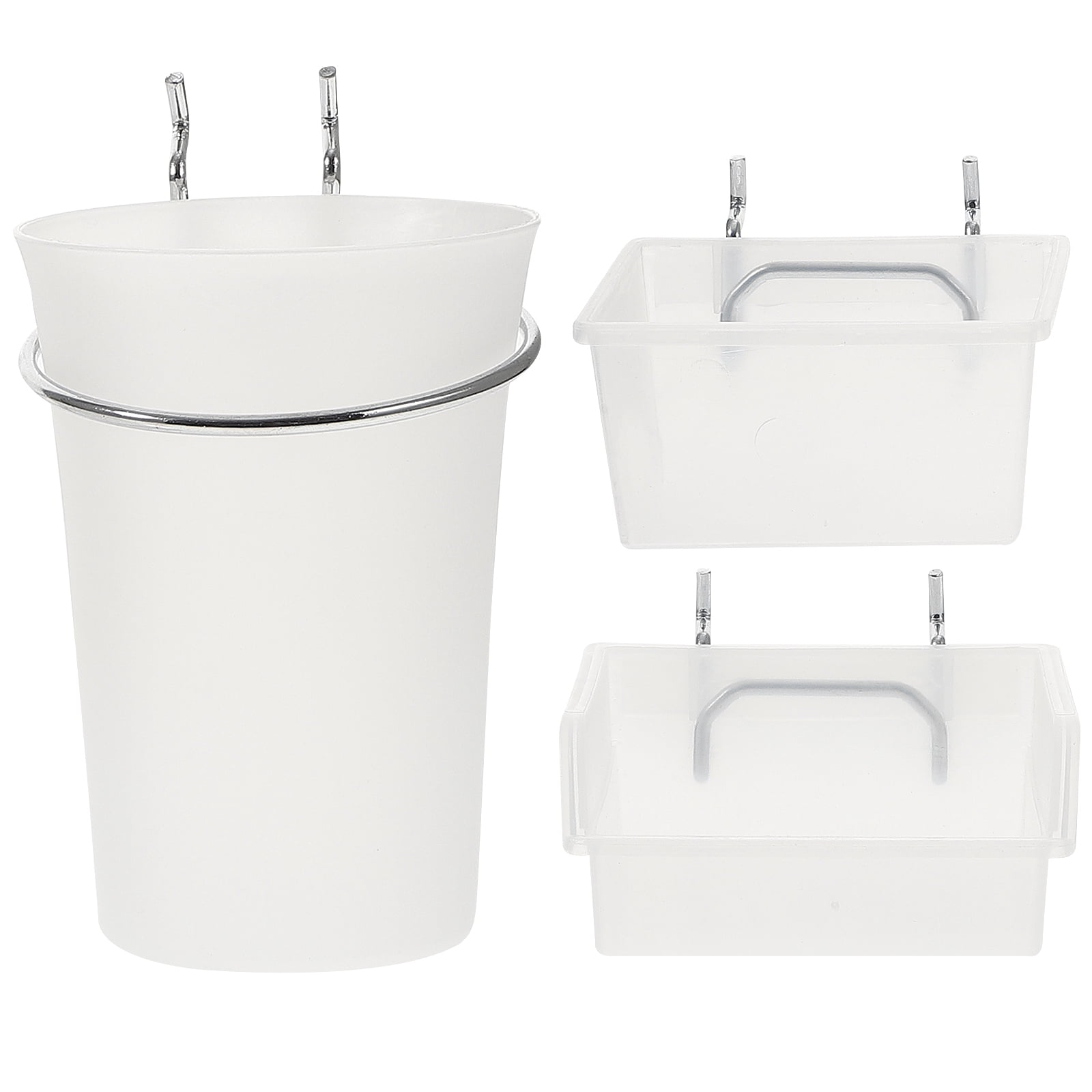 Storage Bins Hook Wall Mounted Basket White Peg Board Workshop ...