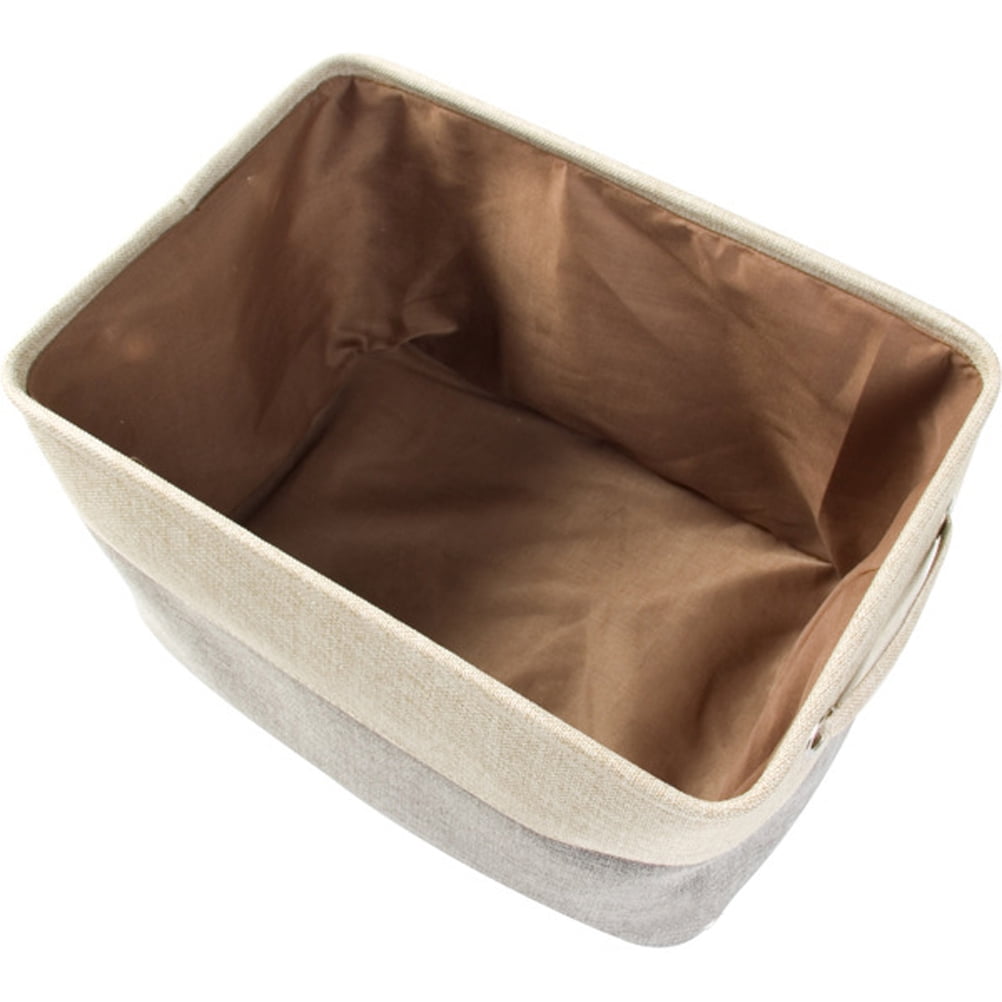 Clispeed Laundry Basket Storage Box Organizer Grey Linen 1Set - Walmart.com