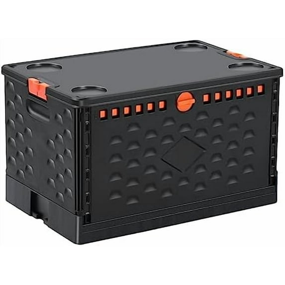 Storage Bins With Lids 16 Gal-Collapsible Crate- Stackable Containers ...