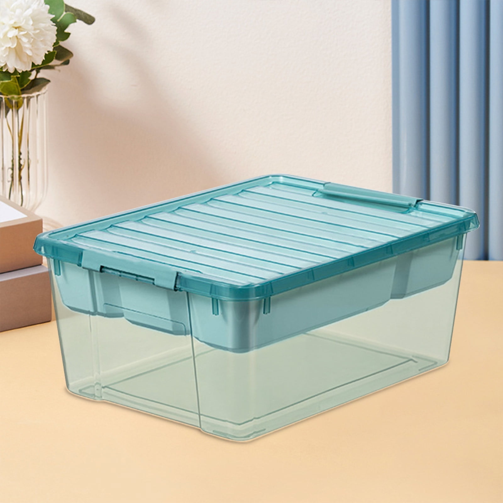 Storage Bins with Lids 2.8 Gallon Lockable Storage Box Plastic Storage ...