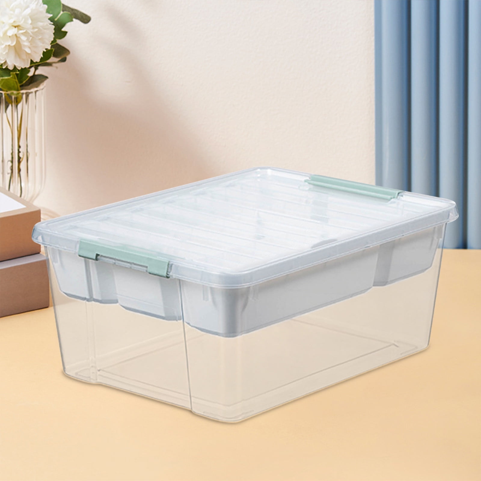 Storage Bins with Lids 2.8 Gallon Lockable Storage Box Plastic Storage ...