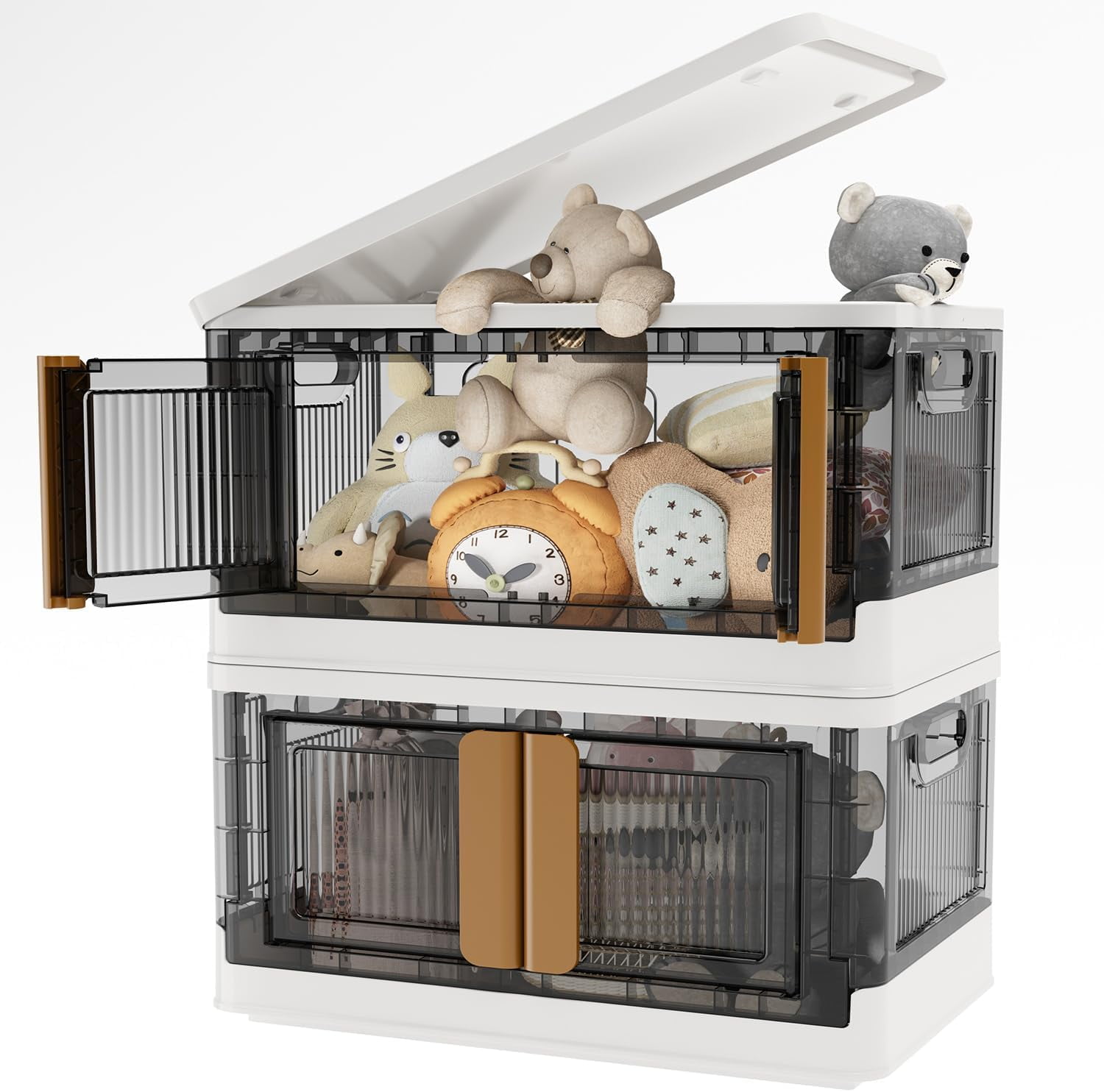 Storage Bins with Lids - 200Qt(2 Packs x 100QT) Storage Box, Stackable ...