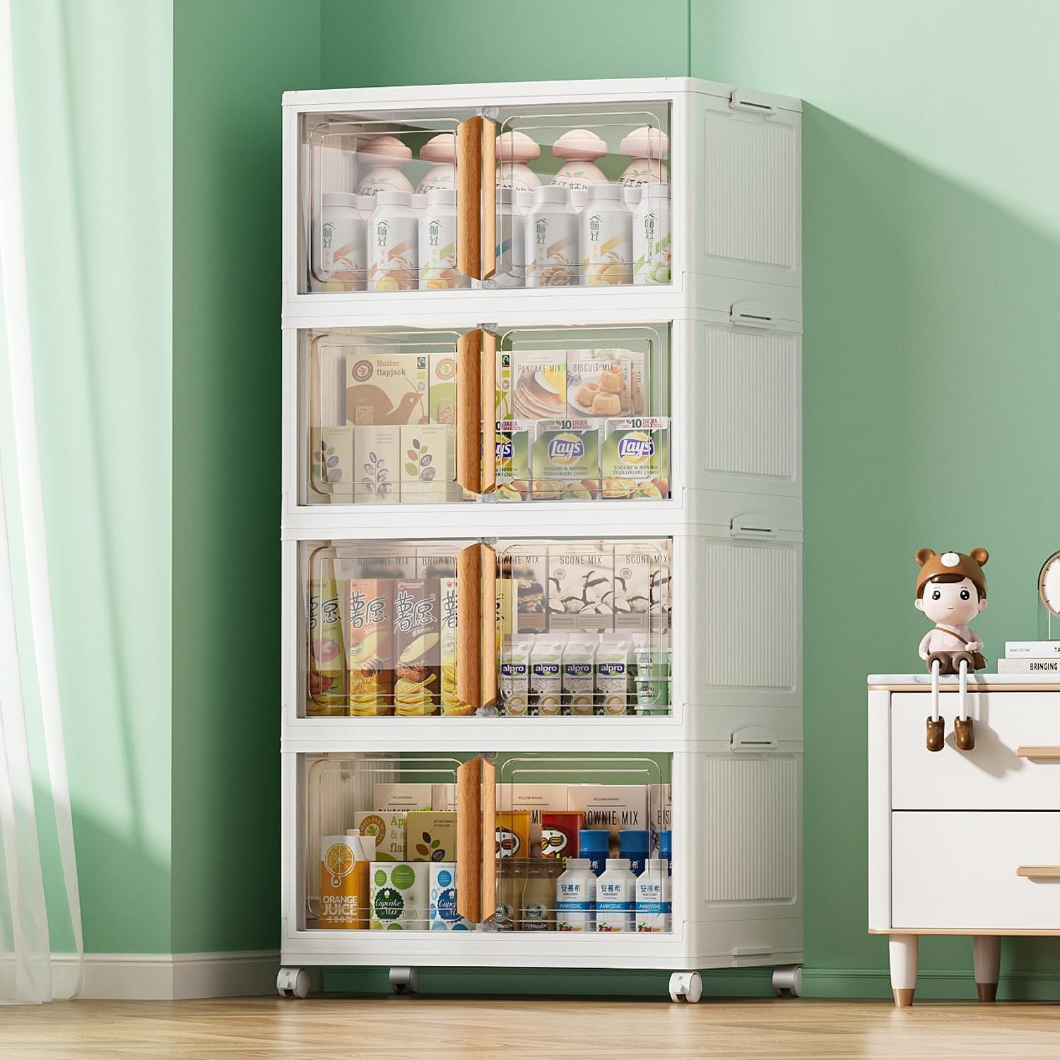 Storage Bins with Lids-292Qt Plastic Storage Container, 4 Packs ...