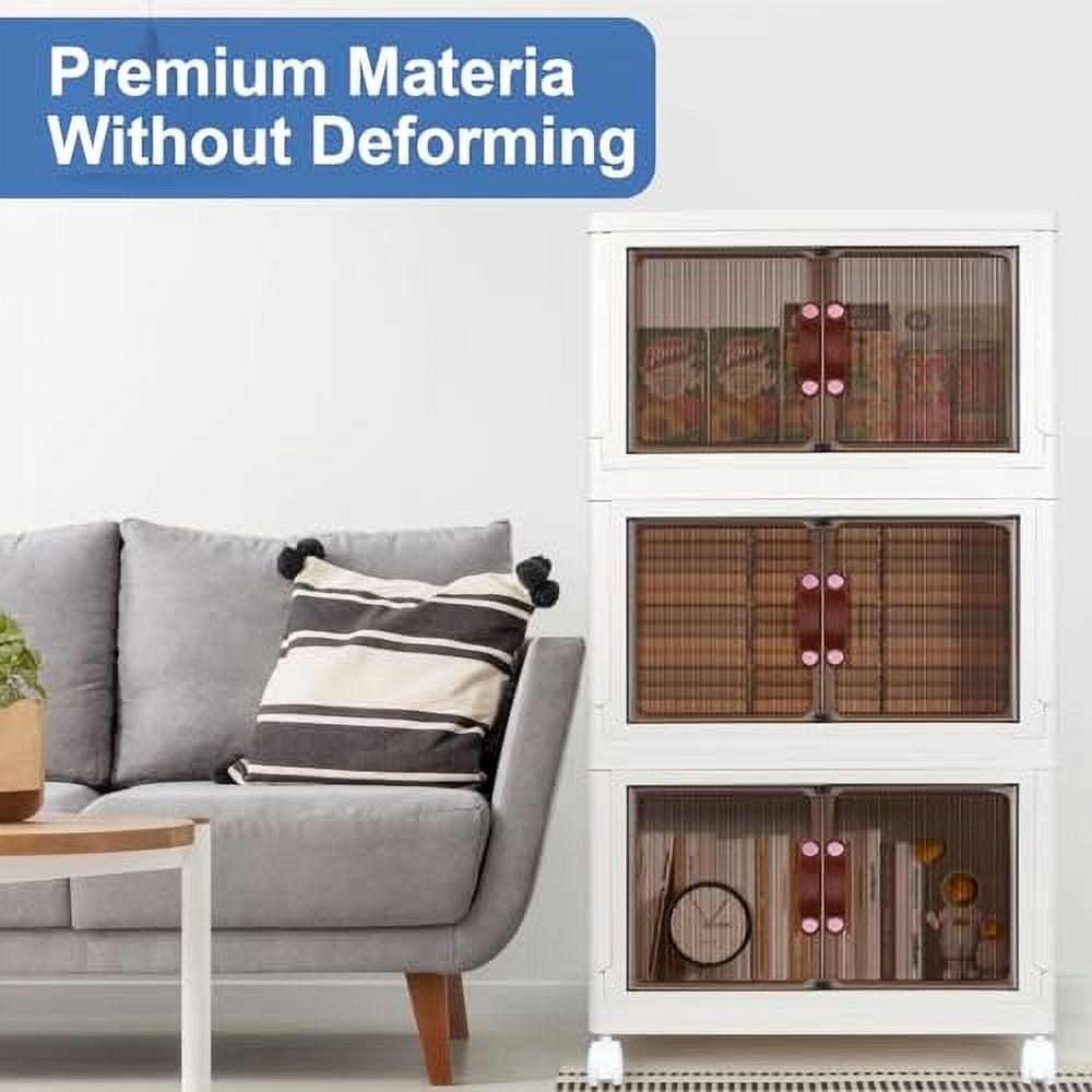 Storage Bins with Lids, 3 Pack Multifunctional Collapsible Storage ...