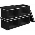 Storage Bins with Lids, 4 Pack Large Storage Cubes with Window, Closet ...