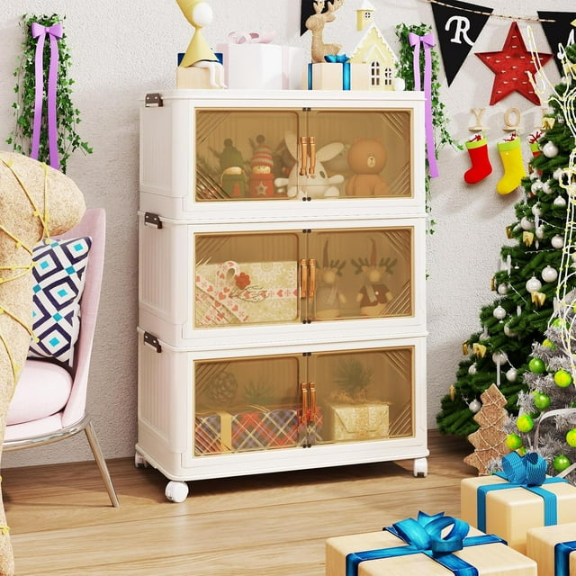 Storage Bins with Lids, 70 Gal/280 Qt Capacity, 3 Pack Large Stackable ...